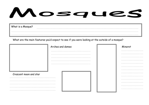 Mosque worksheet by JodiP - Teaching Resources - Tes