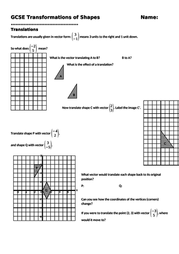GCSE Maths: Transformations. Powerpoint Lesson by lynneinjapan ...