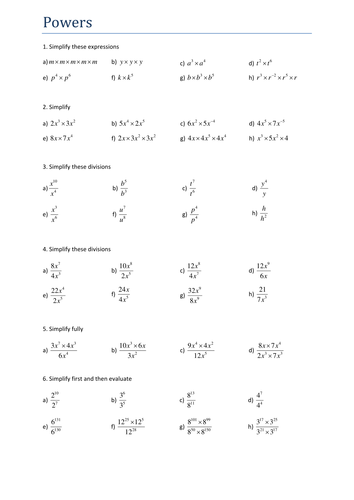 Powers | Teaching Resources