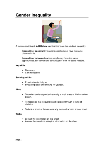 Reasons for inequality (Unit 3) GCSE Sociology by - UK Teaching ...