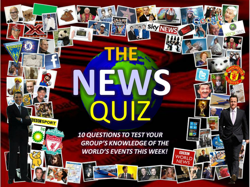 The News Quiz 2nd - 6th January 2012 | Teaching Resources