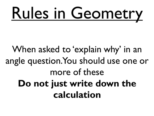 Angle Facts & Rules in Geometry - GCSE | Teaching Resources