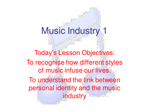 Music Business Coyrsework Lesson 1 full lesson PP | Teaching Resources