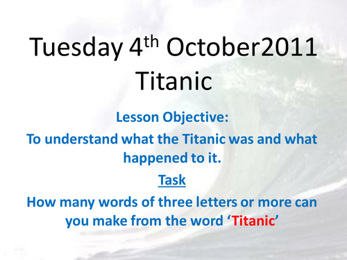 Titanic Literacy Unit Lesson 2 | Teaching Resources