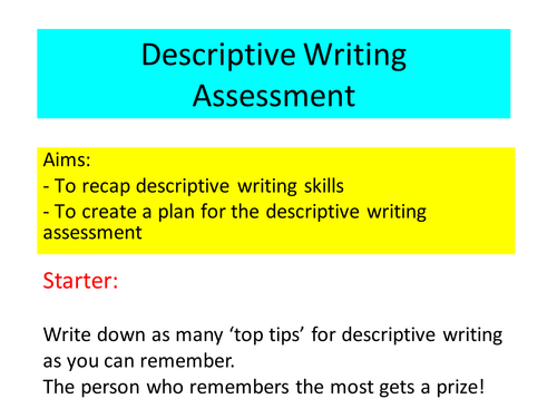 Descriptive writing- planning and visualisation | Teaching Resources