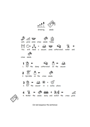 Growing cress instructions storyboard - differentiated - Year 1/2 by ...