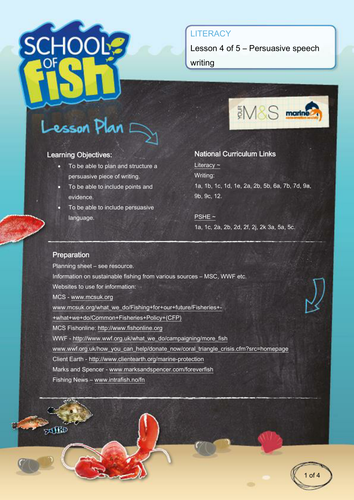 Persuasive Writing - Sustainable Fishing | Teaching Resources