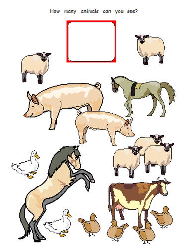 Counting farm animals | Teaching Resources