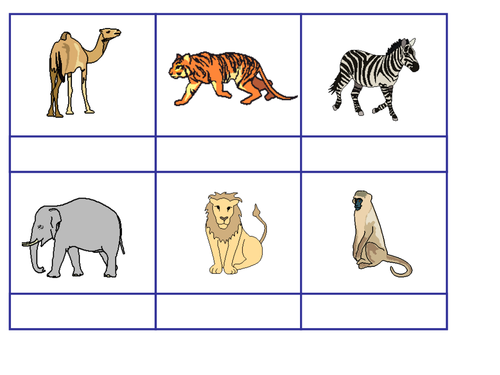 African animals matching and labelling | Teaching Resources