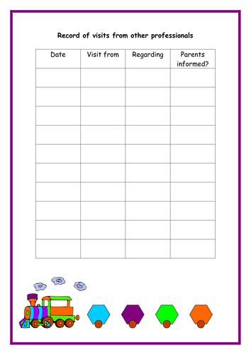 EYFS Learning Journey record of visits from profs | Teaching Resources