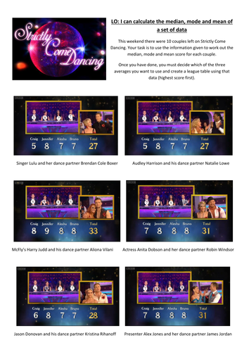 KS3 Maths Activity Calculating Averages | Teaching Resources KS3 Maths Activity Calculating Averages | Teaching Resources