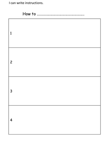 How To Write Instructions Template | PDF Template