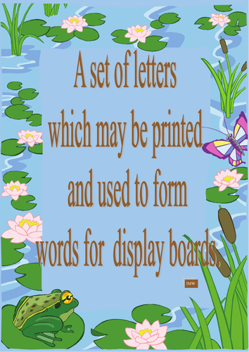 Display Board Letters - The Pond | Teaching Resources