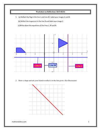 Reflections KS3 and KS4 with answers | Teaching Resources
