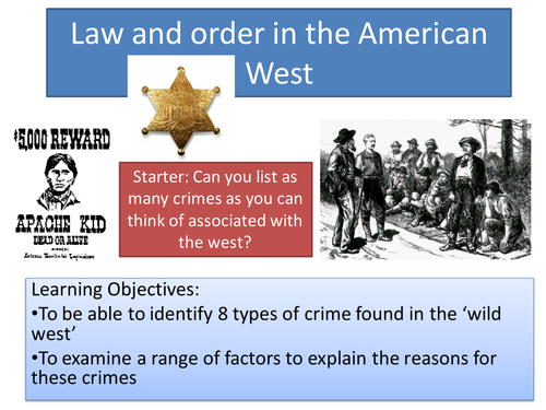 Law and Order in the American West | Teaching Resources