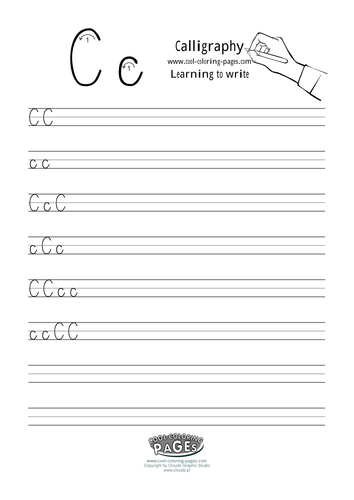 Calligraphy for Kids: Letter C | Teaching Resources