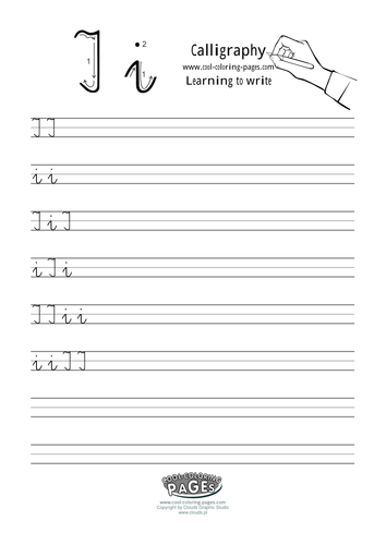 Calligraphy for Kids: Letter I | Teaching Resources