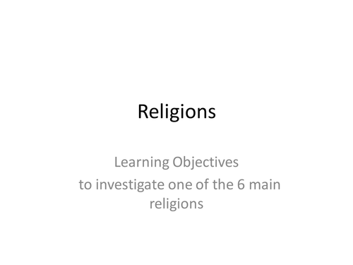 6 main religions by bonjourmadame | Teaching Resources 6 main religions by bonjourmadame | Teaching Resources