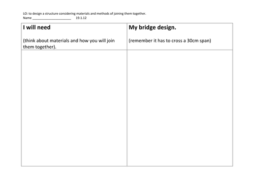 design a bridge | Teaching Resources