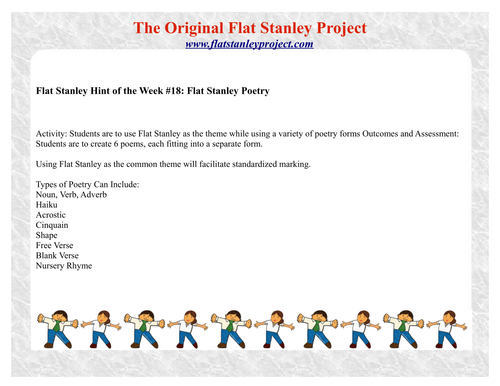 Flat Stanley poetry | Teaching Resources