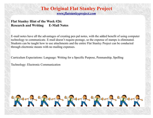 Flat Stanley emails | Teaching Resources