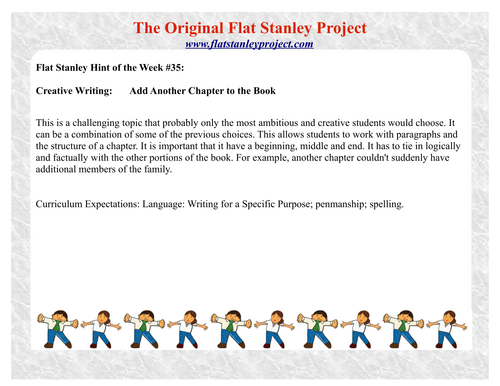 Flat Stanley: Write another chapter | Teaching Resources