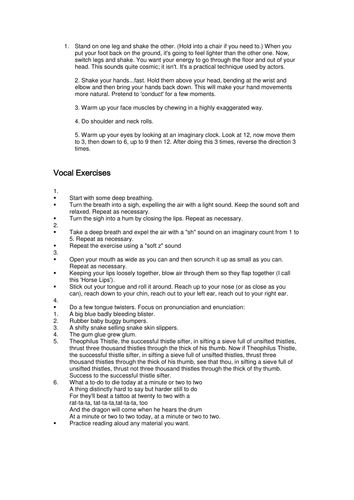 Speaking and Listening Warm Up Exercises | Teaching Resources