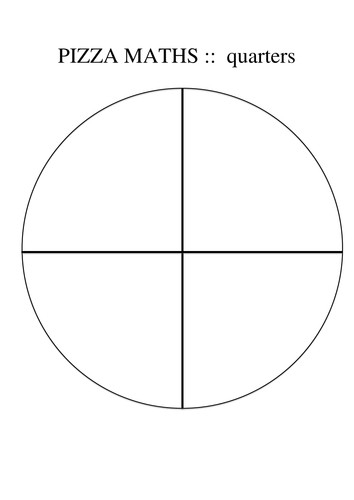 Fractions Pizza Template - Worksheet24