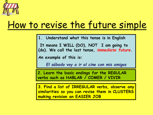 Revision guide to irregular future | Teaching Resources
