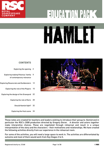 Hamlet 2009 Teacher Pack (2) | Teaching Resources Hamlet 2009 Teacher Pack (2) | Teaching Resources