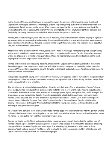 Romeo & Juliet: Plot Summary Handout Worksheet by MissRathor - Teaching ...