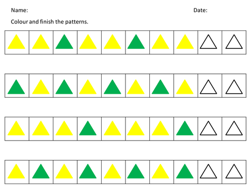 Pattern - colour and finish - triangle | Teaching Resources