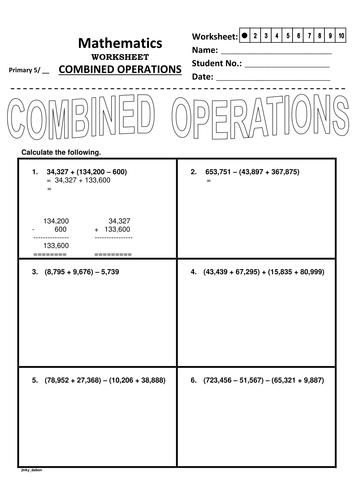KS2 Combined Operations | Teaching Resources