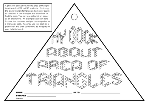 KS2 My Book about Area of Triangles | Teaching Resources