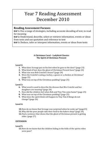 Reading Assessment | Teaching Resources