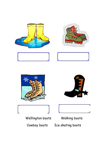 Label the boots | Teaching Resources