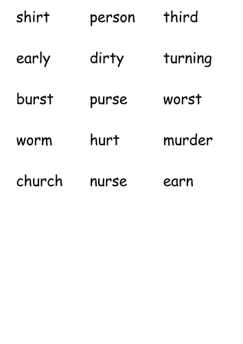 er words | Teaching Resources
