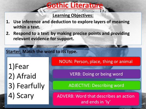 Gothic Lit Intro Full lesson PP | Teaching Resources Gothic Lit Intro Full lesson PP | Teaching Resources