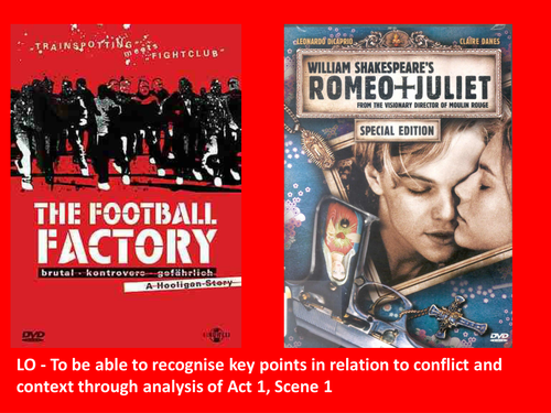 Romeo and Juliet vs Football Factory | Teaching Resources