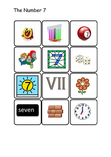 The number 7 | Teaching Resources