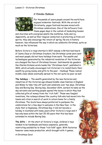 Christmas Carol Lesson PP Victorian Christmas | Teaching Resources