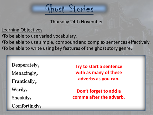 Ghost Stories Full lesson PP | Teaching Resources Ghost Stories Full lesson PP | Teaching Resources