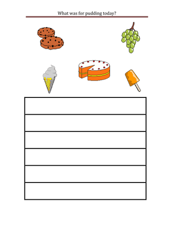 What was for pudding today? | Teaching Resources
