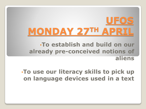 Do Aliens Exist? Text Analysis KS3 Lesson PP | Teaching Resources