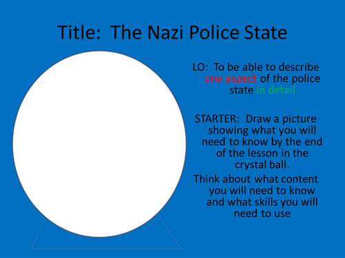 Germany GCSE History – Nazi Police State | Teaching Resources