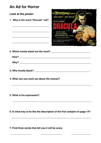 Horror adverts | Teaching Resources