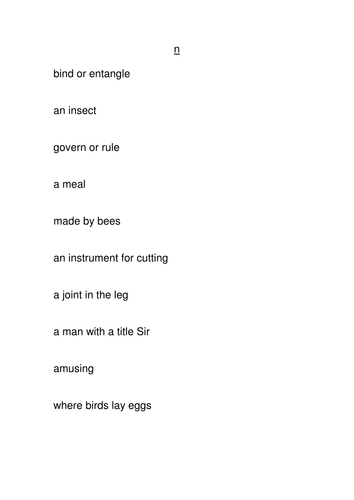 n sounds | Teaching Resources