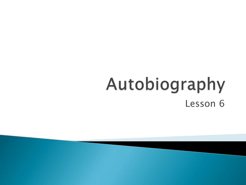 Autobiography KS3 – Using AFs In Writing | Teaching Resources