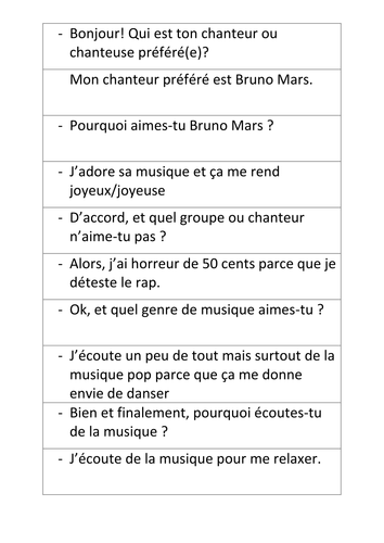 Studio 2 conversation: Aimes-tu la musique? | Teaching Resources