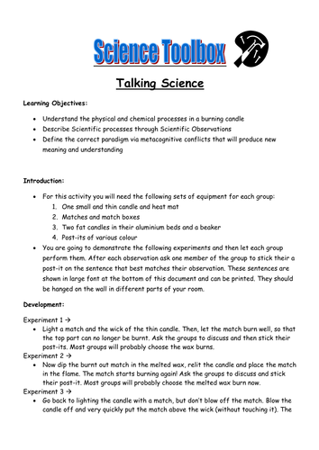 Talking Science | Teaching Resources